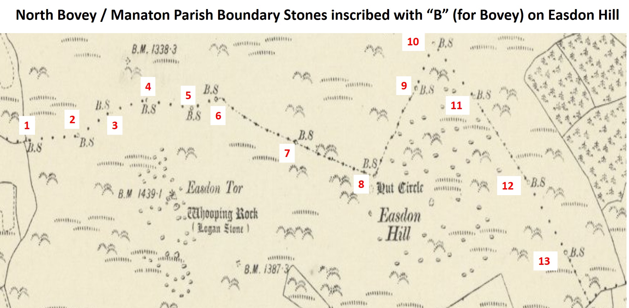 NORTH BOVEY PARISH BOUNDARY “B” STONES ON EASDON HILL – Dartmoor ...