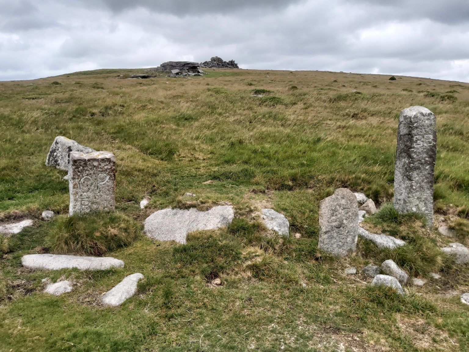 Boundstones on Southern (Moorland Section) of Belstone Parish Boundary ...