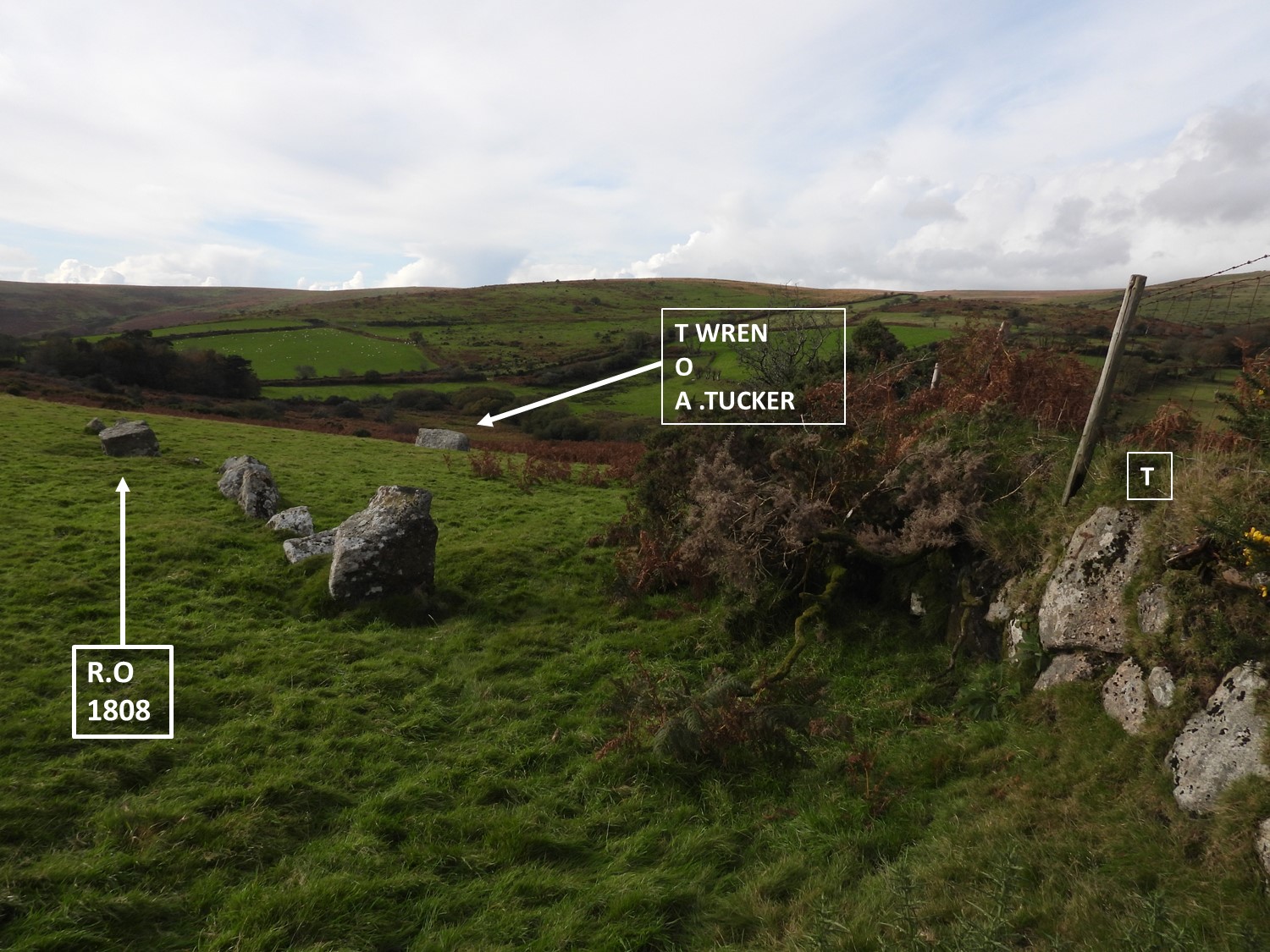 Aish Ridge “Newtake Wall” and Inscribed Boulders and Stones – Dartmoor ...