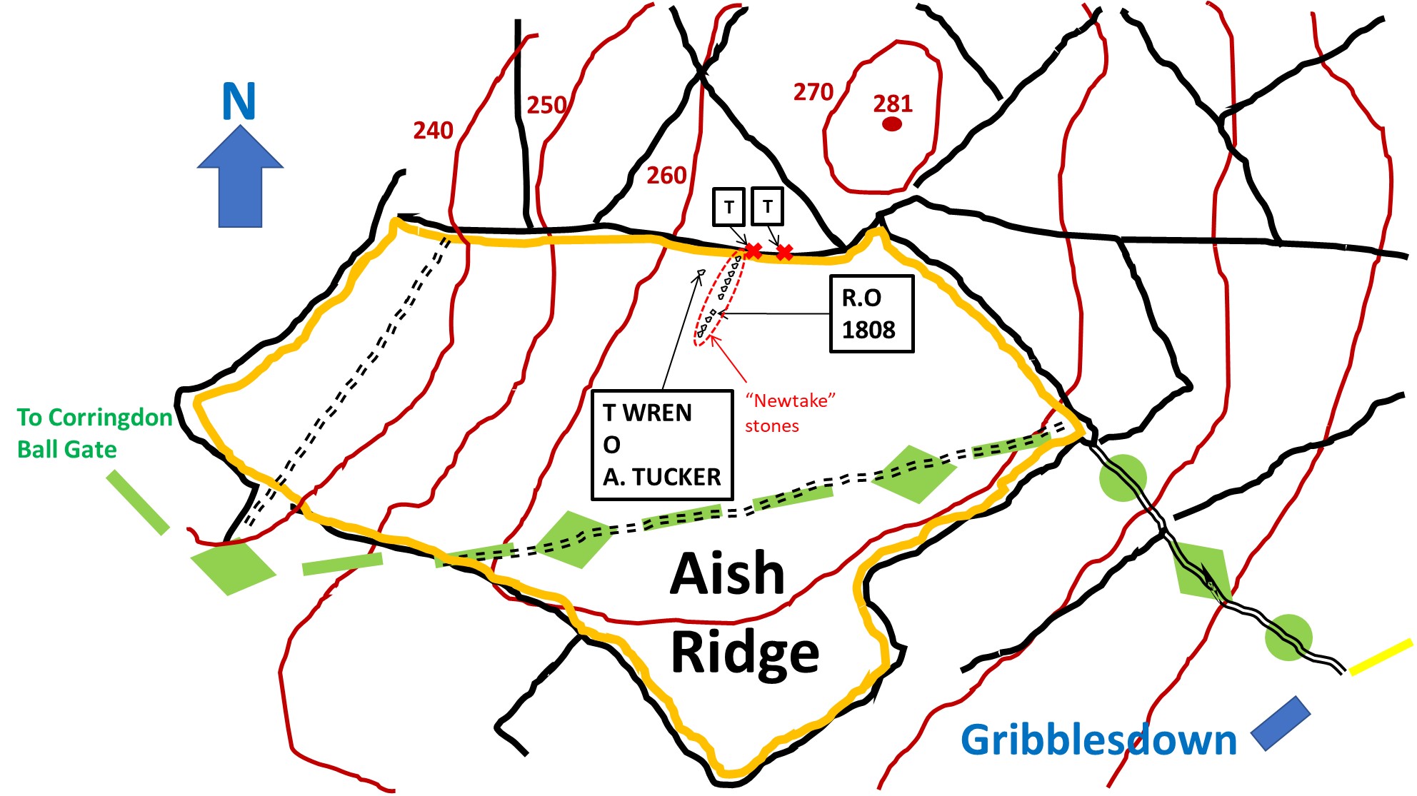 Aish Ridge “Newtake Wall” and Inscribed Boulders and Stones – Dartmoor ...