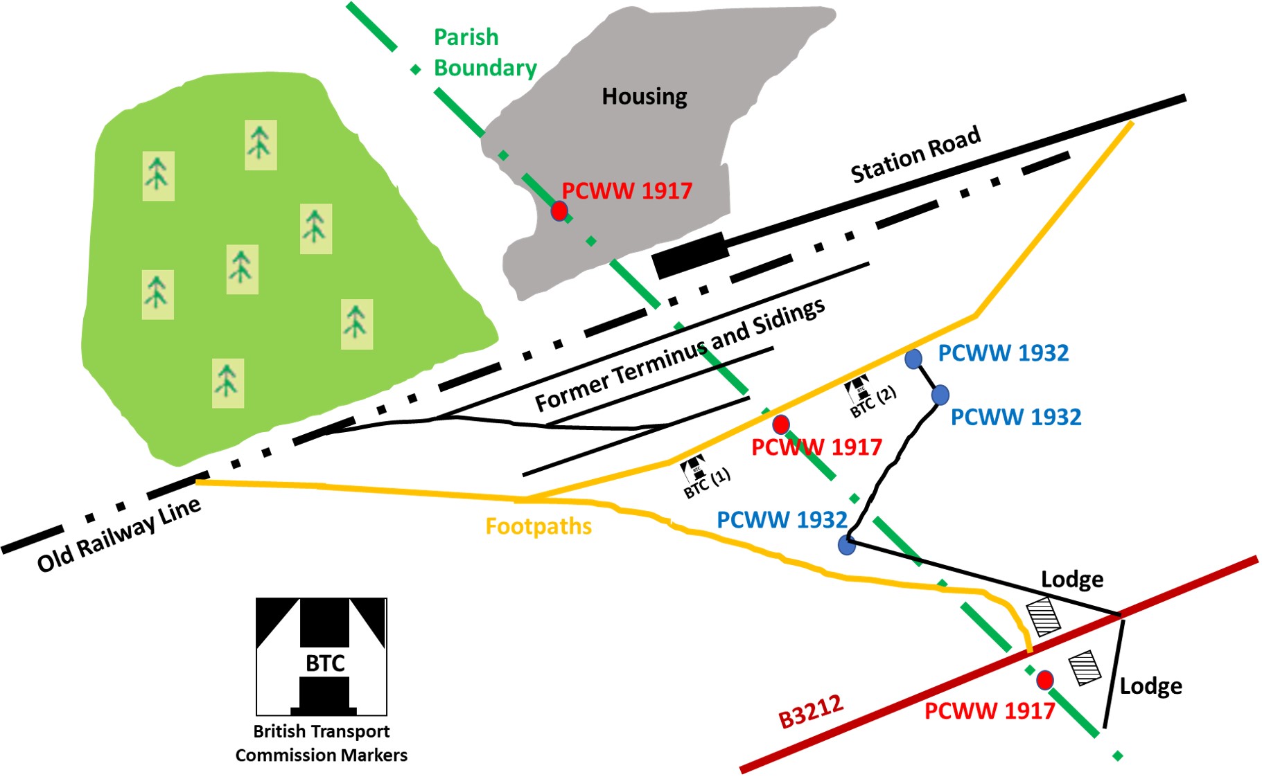 British Transport Commission (BTC) Posts at the former Railway terminus ...