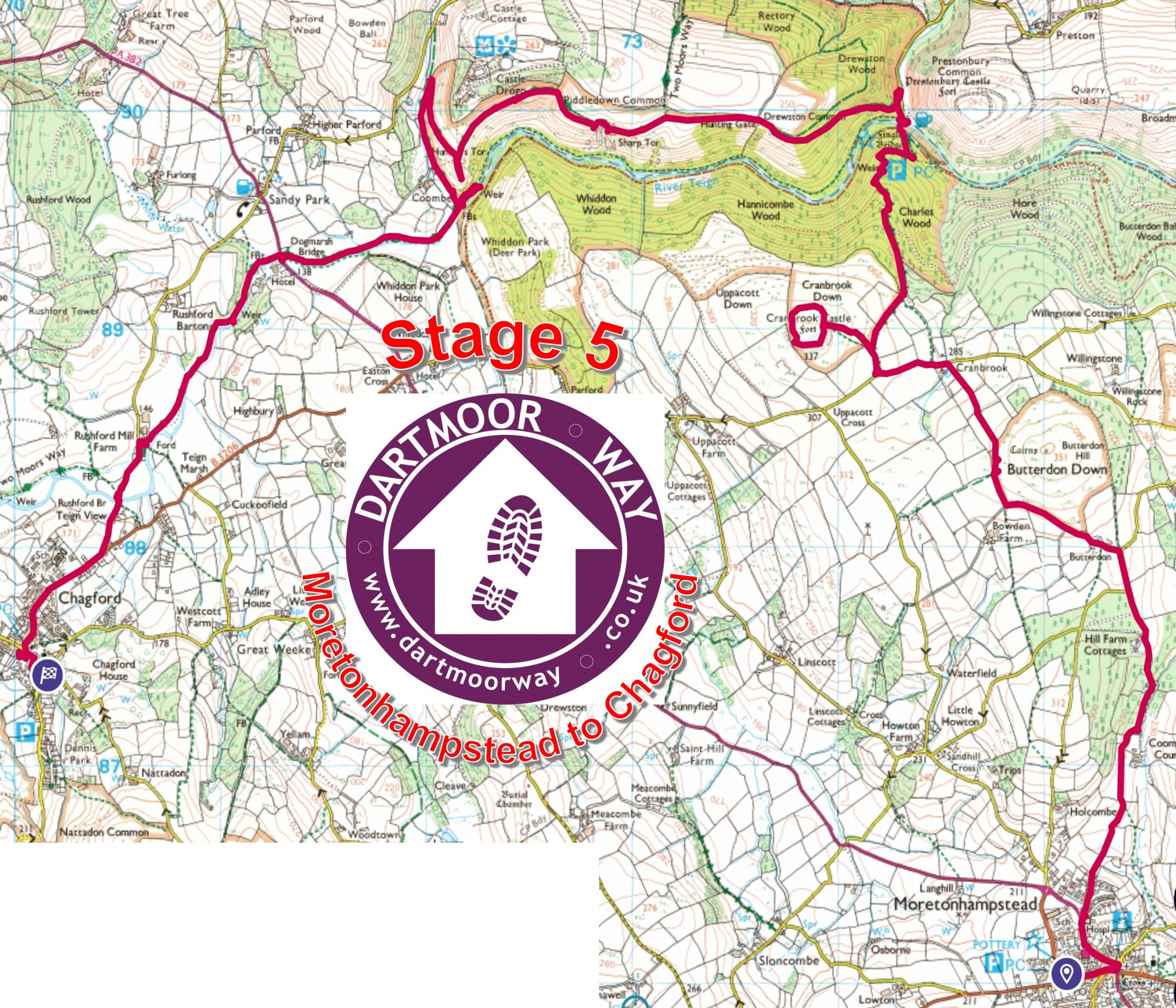 Dartmoor Way – Stage 5 – Moretonhampstead to Chagford – Dartmoor ...